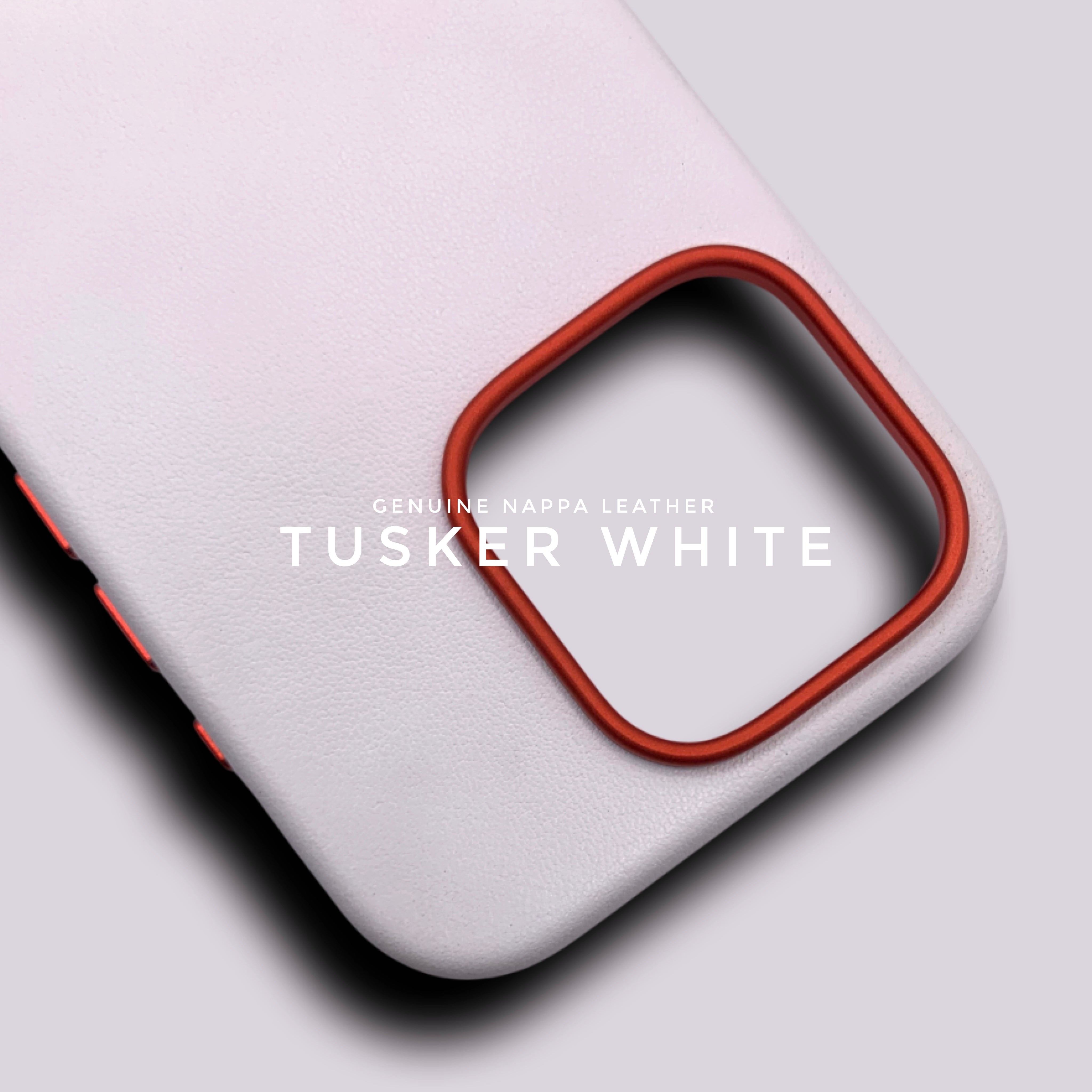 iPhone 15 Pro Tusker White Genuine Nappa Leather – Reartag